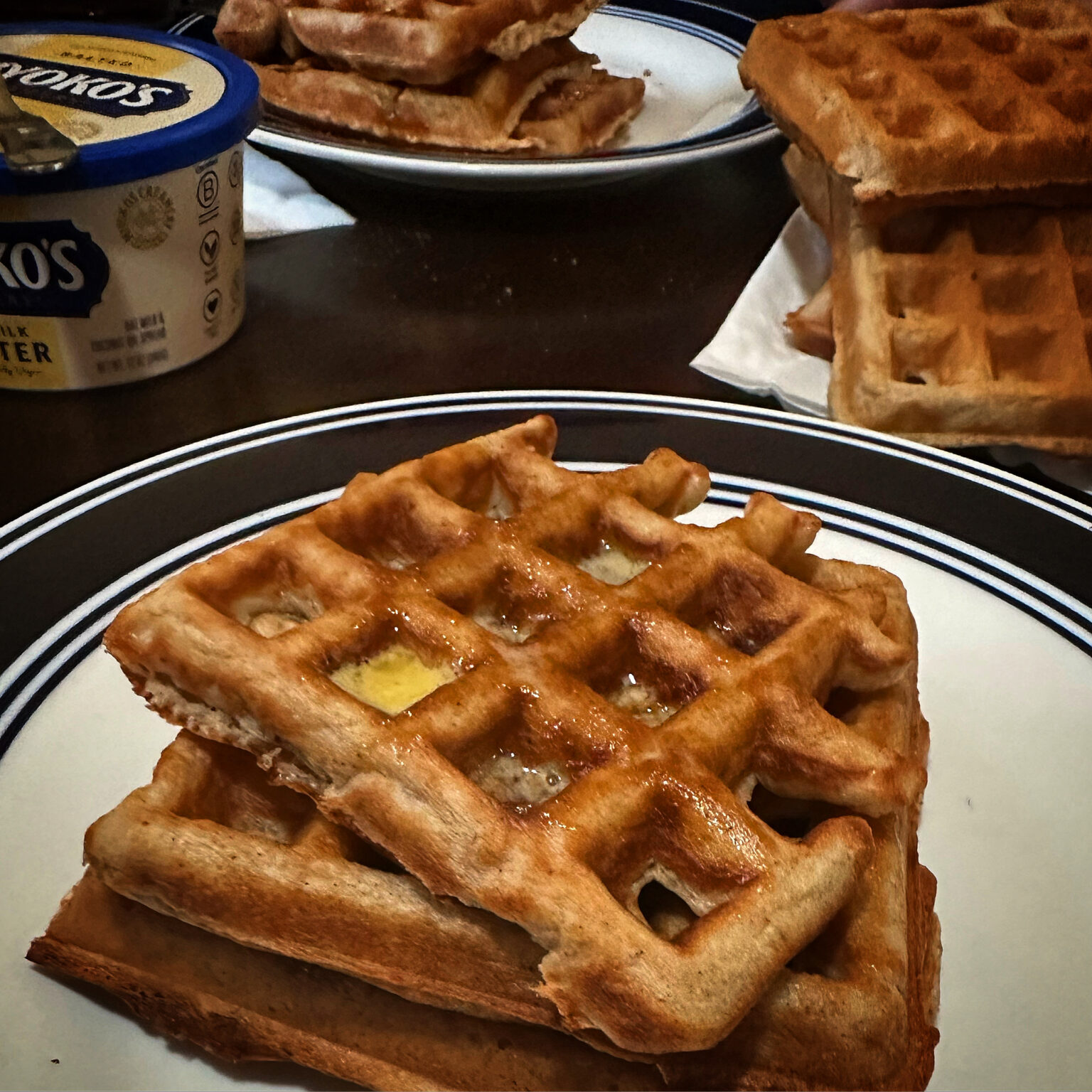 Tropical Dream Banana Bliss Crunch Waffles ⋆ Vegezy 🍄